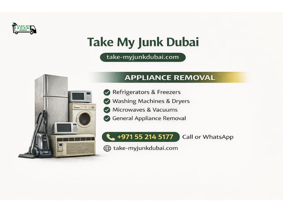Free & Fast Junk Appliances Removal Services - Take My Junk Dubai